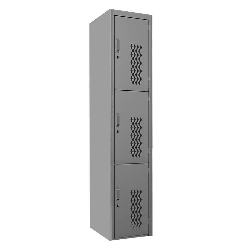 Locker Troquelado 3 puertas Gris - Aula Mobiliario Escolar - Mobiliario ...