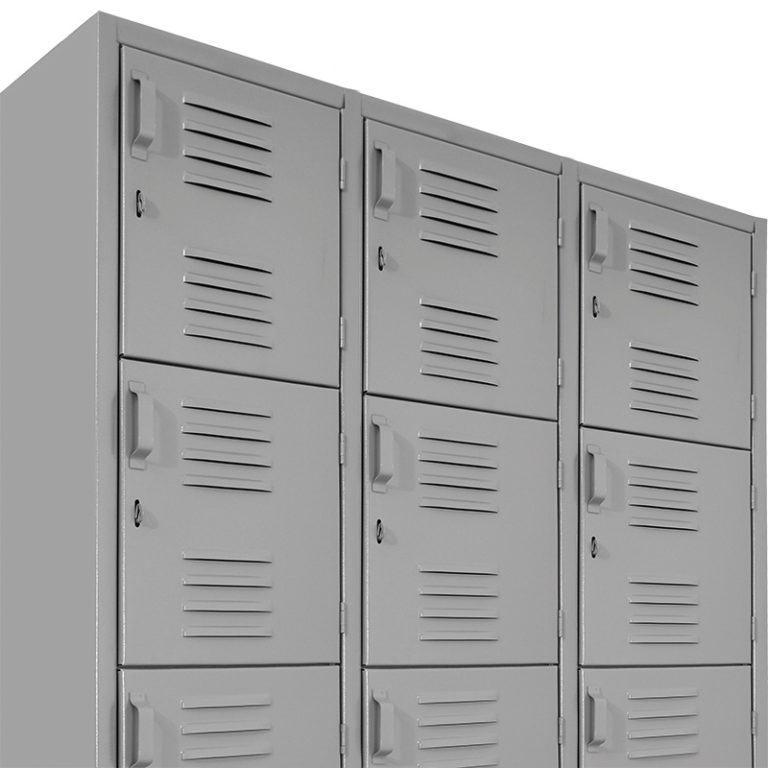 Locker en Línea 15 Puertas Gris - Aula Mobiliario Escolar - Mobiliario ...