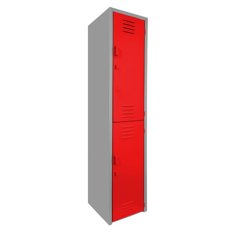 Locker 2 Puertas Gris Grande Dual – Rojo - Aula Mobiliario Escolar ...