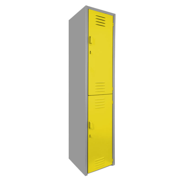 Locker 2 Puertas Gris Grande Dual – Amarillo - Aula Mobiliario Escolar ...