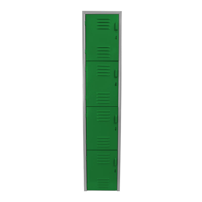 Locker 4 Puertas Gris Chico Dual – Verde - Aula Mobiliario Escolar ...